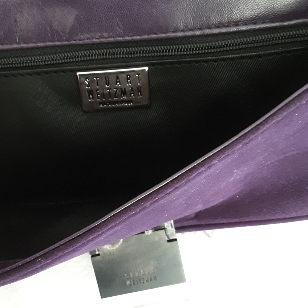 Stuart Weitzman Purple Suede Bag - Gem